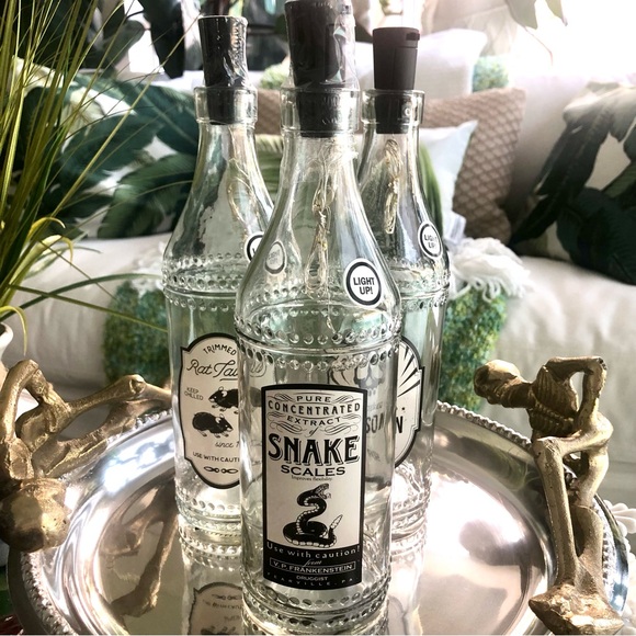 Holiday | New Halloween Gothic Rat Tails Lighted Glass Potion Bottle ...